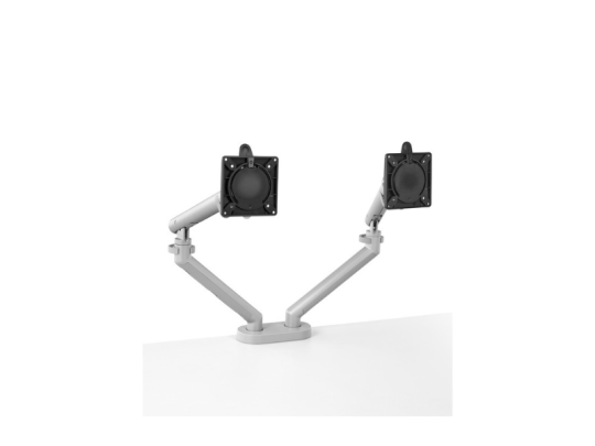 Flo Dual Monitor Arm with desk clamp - Black - HPA